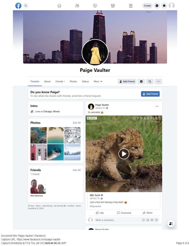 How to Save and Print a Facebook Timeline and Comments to PDF